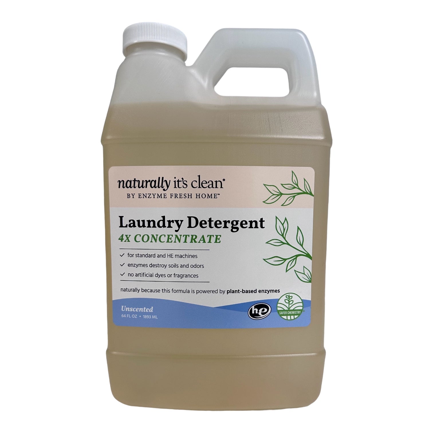 Laundry Detergent Concentrate Unscented 64 oz – Naturally It's Clean